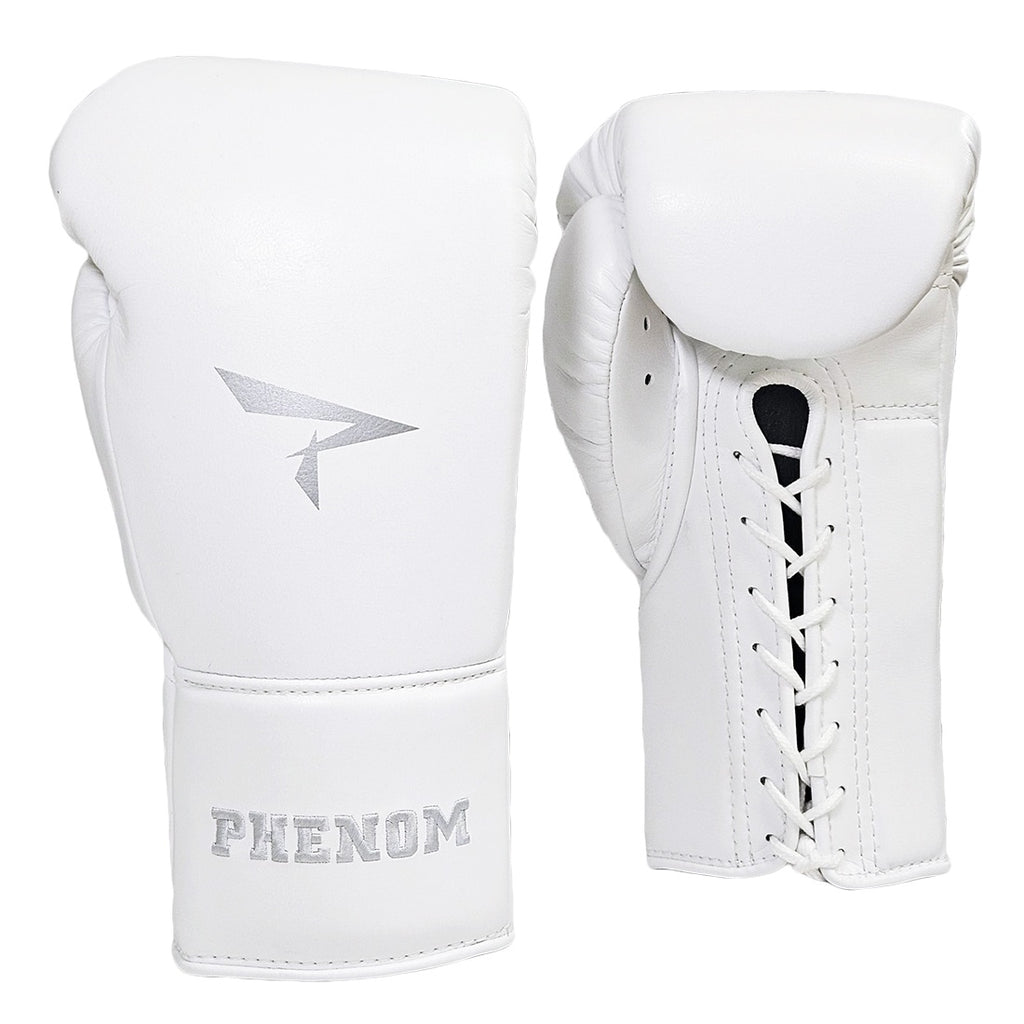 PHENOM BOXING GLOVES MICRO FIBER LACE MSG205 WHITE – MSM FIGHT SHOP