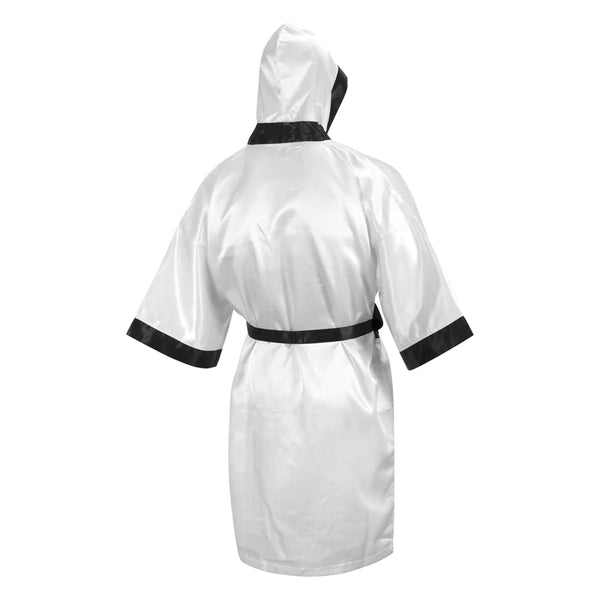 TITLE BOXING ROBE FULL LENGTH WHITE/BLACK – MSM FIGHT SHOP