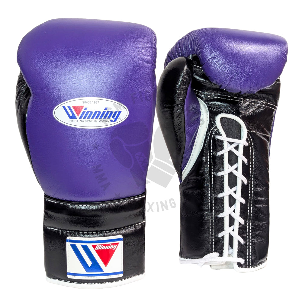 WINNING GLOVES CUSTOM LACE PURPLE/BLACK – MSM FIGHT SHOP