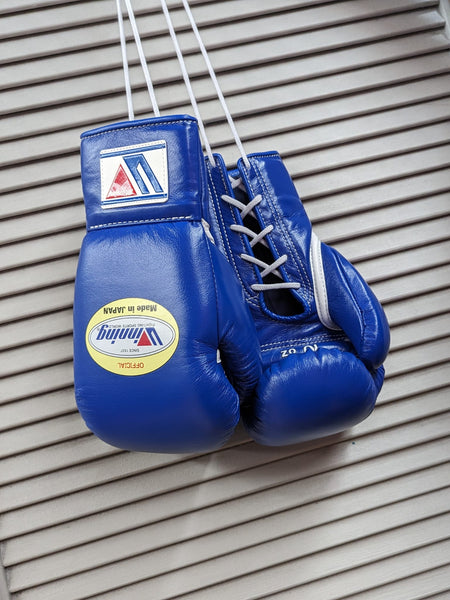 WINNING GLOVES PRO FIGHT LACE UP BLUE – MSM FIGHT SHOP