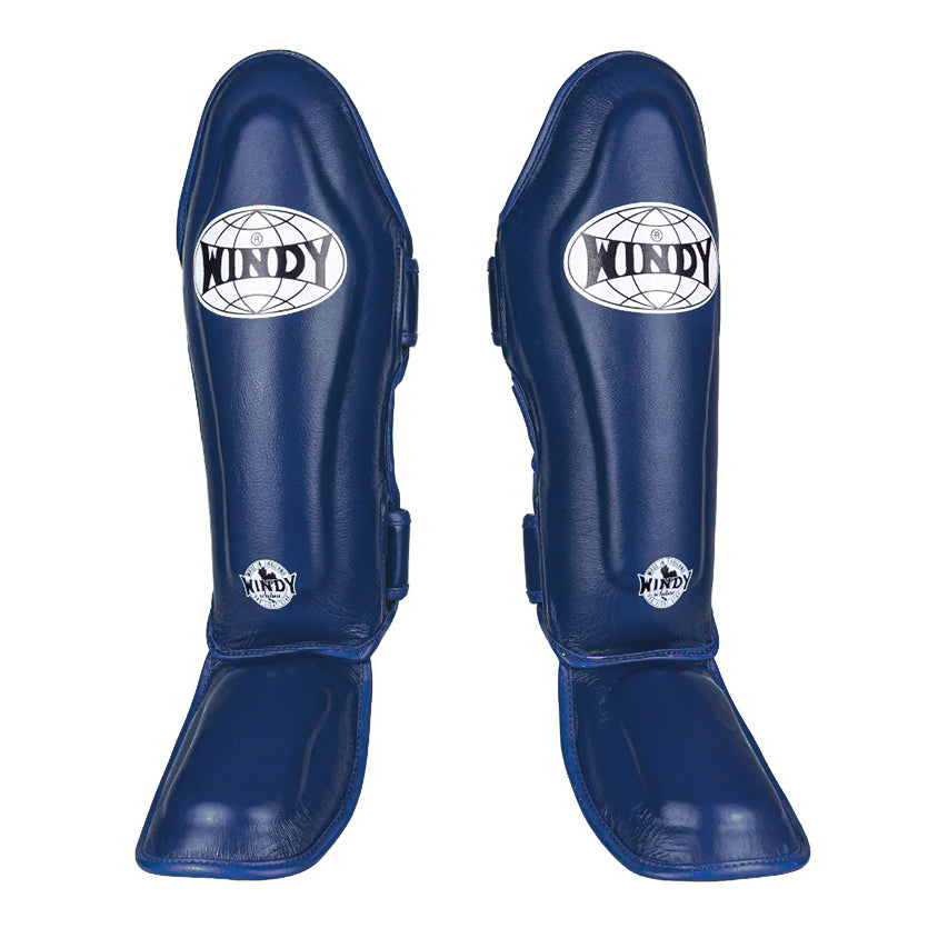 WINDY SHINGUARDS LPL3 SPARRING LEATHER BLUE – MSM FIGHT SHOP