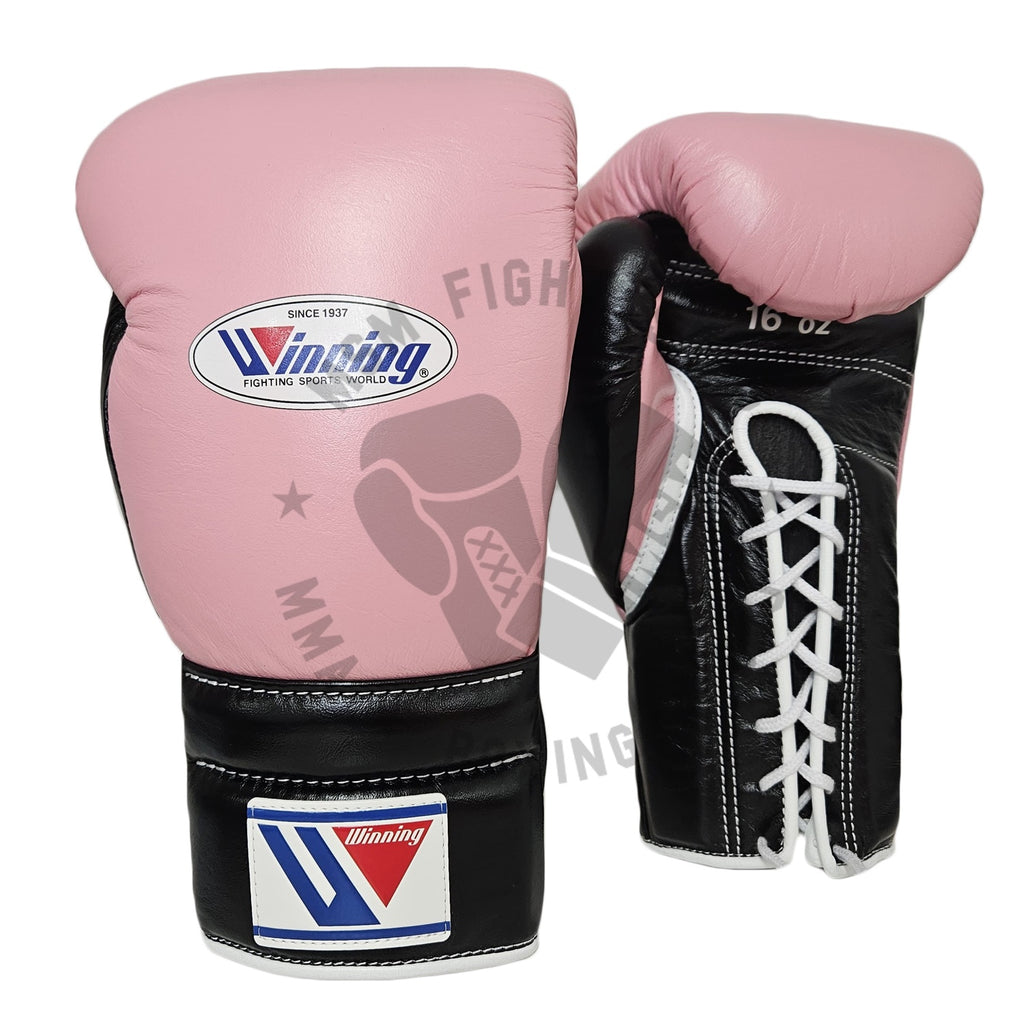 WINNING GLOVES CUSTOM LACE LIGHT PINK/BLACK – MSM FIGHT SHOP