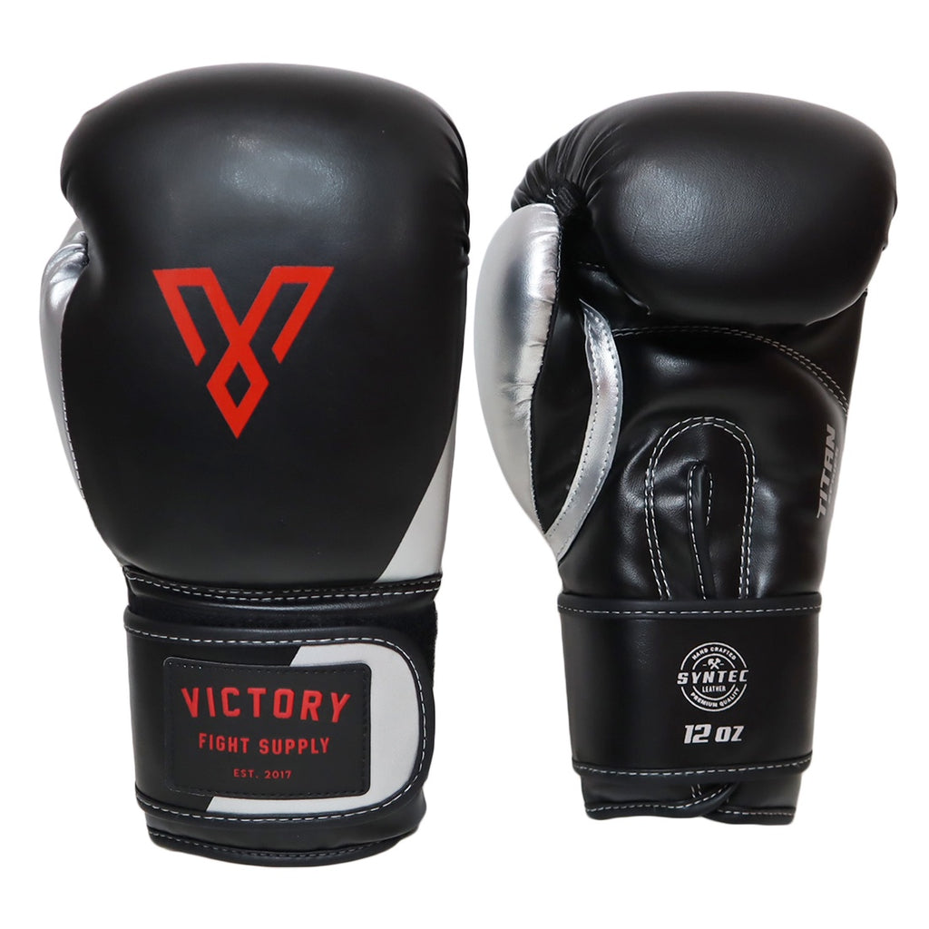 VICTORY GLOVES TITAN V2 SYNTEC BLACK/SILVER – MSM FIGHT SHOP